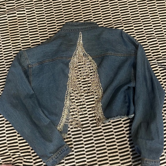The JWS Collection | Jackets & Coats | Jean Rhinestone Fringe Jacket ...